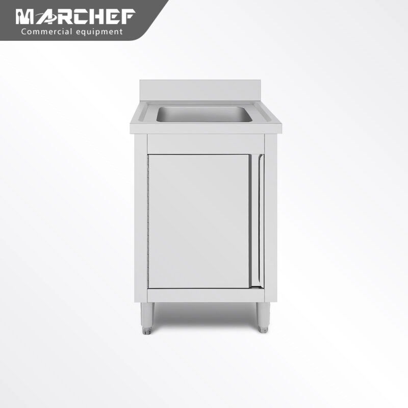 Hotel Stainless Single Sink with Cabinet SC-506D - MARCHEF